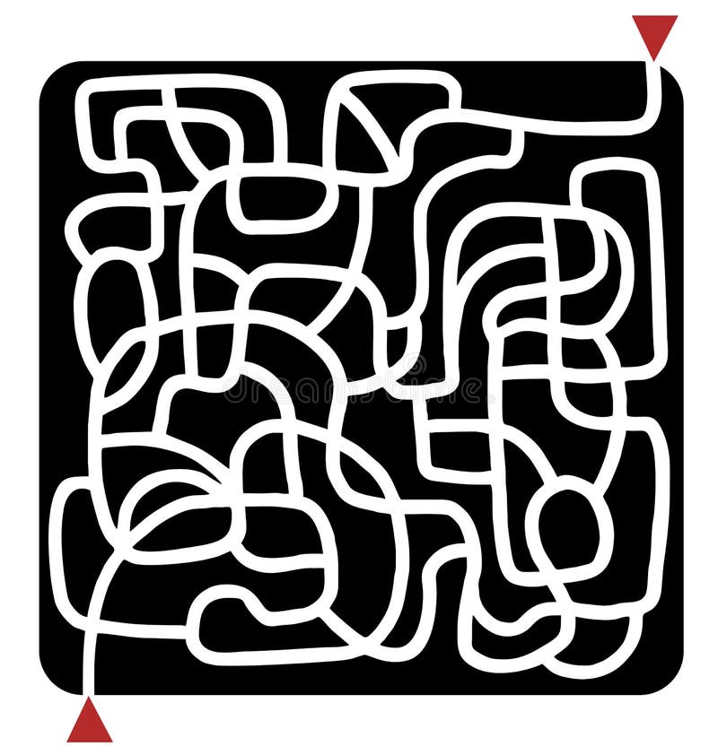 Labirinto Preto Labirinto Do Vetor Jogo Para Crian?as Ilustração do ...