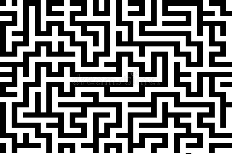 Labirinto preto e branco ilustração stock. Ilustração de ocultar - 23963550