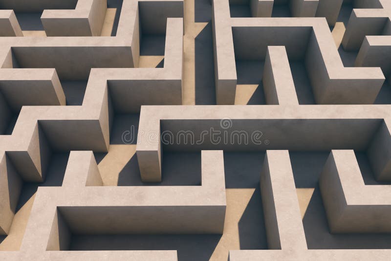 Vetor De Vista Superior Labirinto 3d. Jogo Labirinto. Labirinto ...