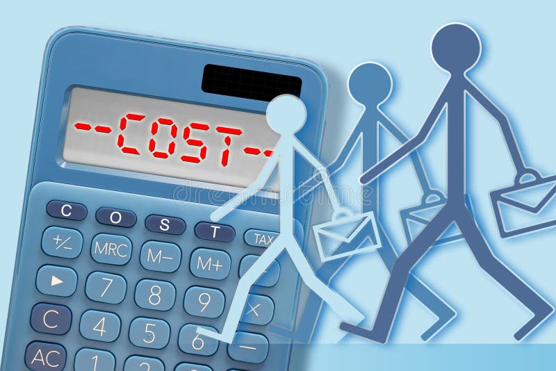 Labopr Costs Concept with Employees Come To Work and Calculator with ...