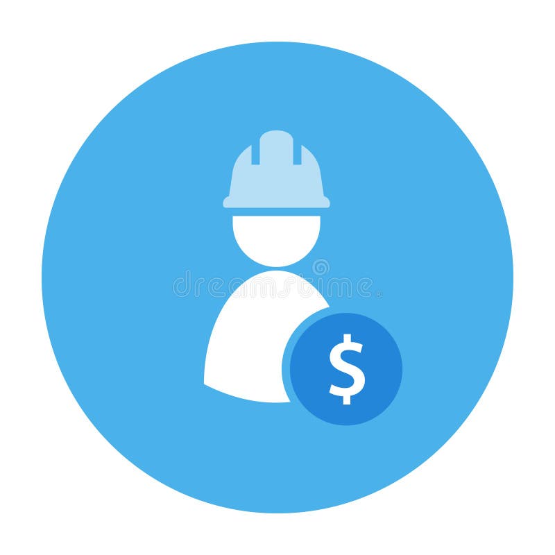 Labor Cost Concept Outline Icon Stock Vector - Illustration of hired ...