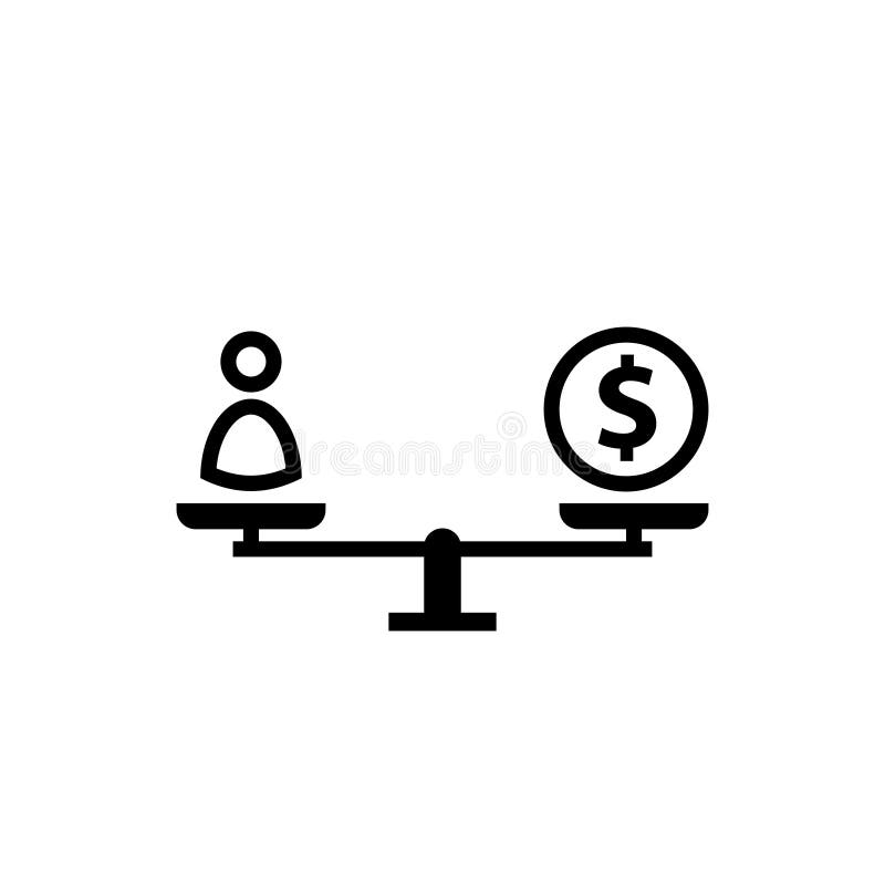 Labor Cost Concept Silhouette Icon Stock Vector - Illustration of glyph ...