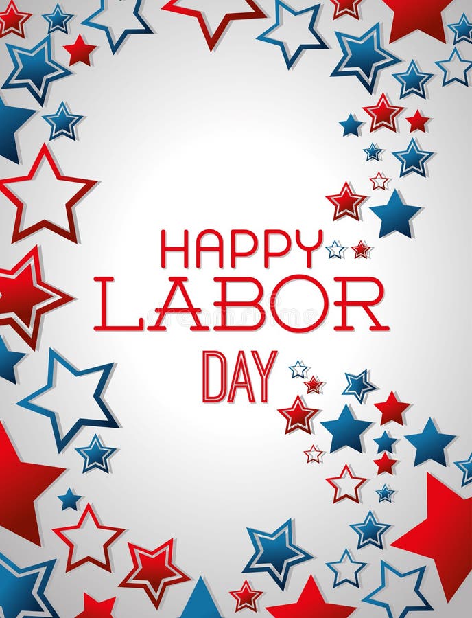 Labor Day Card Design, Vector Illustration. Stock Vector - Illustration ...
