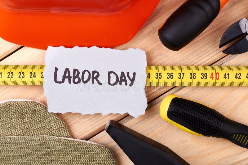 Labor Day card with tools. stock photo. Image of history - 82782784
