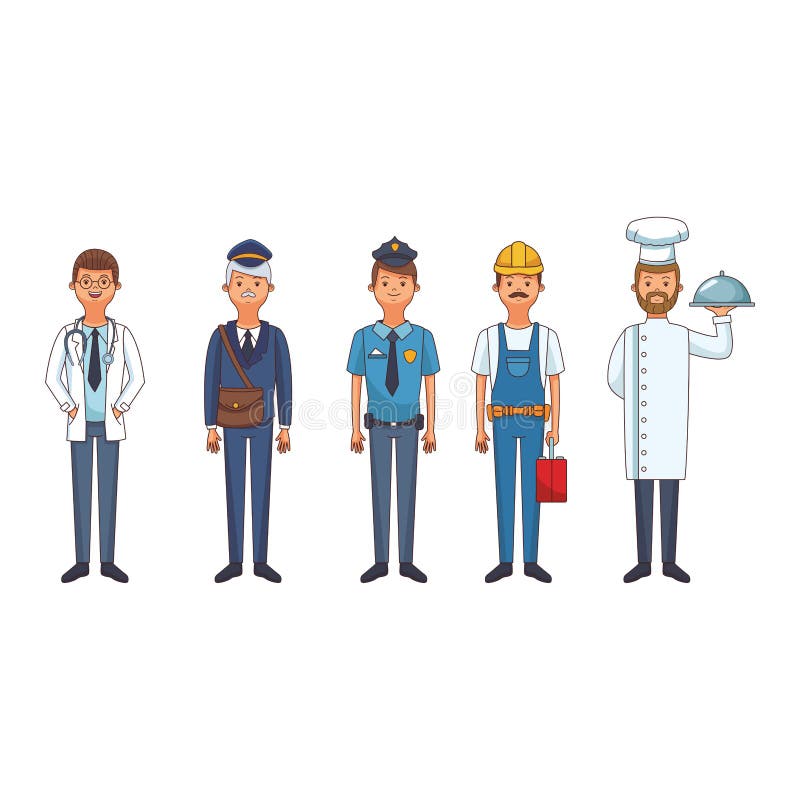 Happy Labor Day Vector Illustration Cartoon Style Stock Illustrations ...