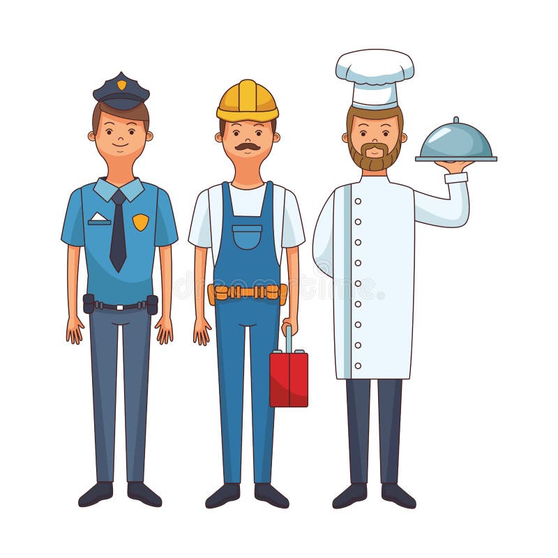 Happy Labor Day Vector Illustration Cartoon Style Stock Illustrations ...