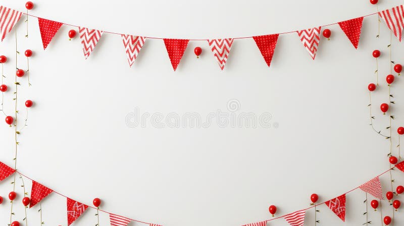 Labor Day Celebration Frame Border Background with Red and White ...