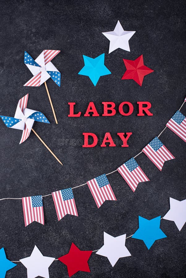 Labor Day Celebration with USA Flag Stock Photo - Image of sale ...