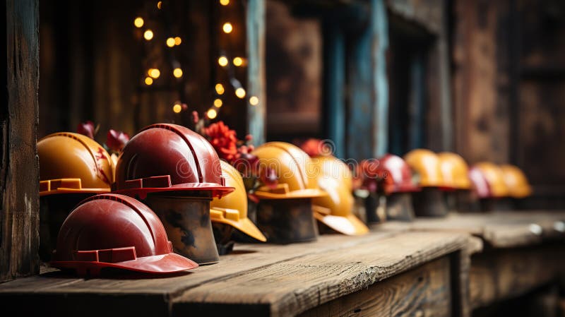 Labor Day Celebration. Work Helmet, Various Tools for the Worker ...