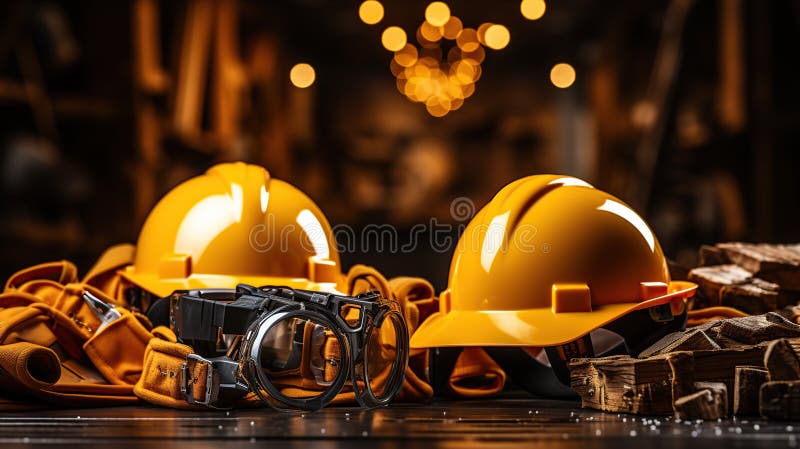 Labor Day Celebration. Work Helmet, Various Tools for the Worker ...