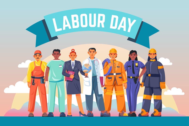 Labor Day Characters. Happy 1 May Work Professions International ...