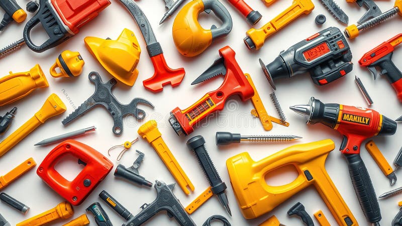 Labor Day Construction Equipment Pattern Background a Vibrant Visual ...