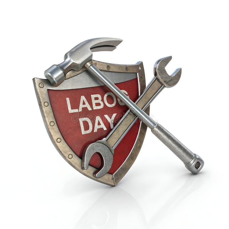 Labor Day 3D Icon, Workers Rights and Celebration Concept Stock ...