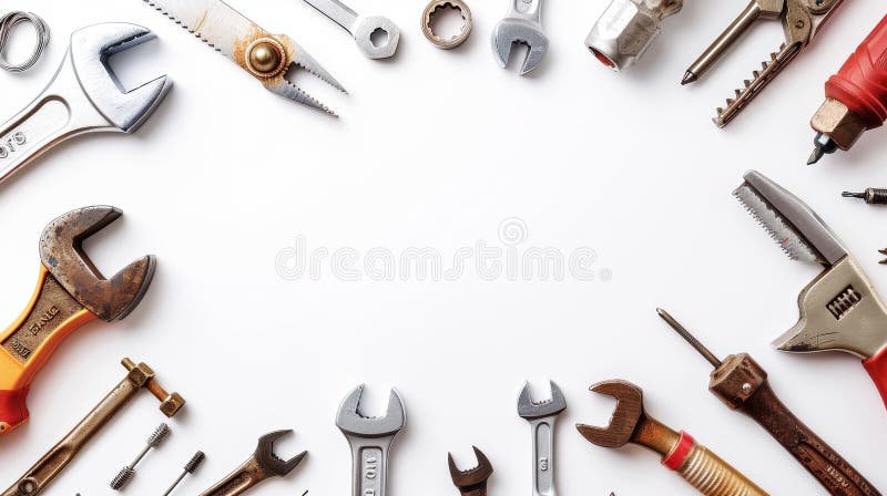 Labor Day Frame Border Background with Assorted Tools for Celebrating ...