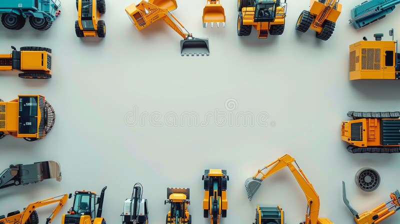 Labor Day Frame Border Background with Construction Equipment and Tools ...