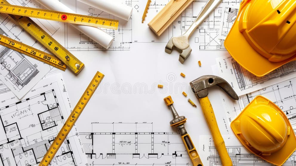 Labor Day Frame Border Background with Construction Tools and ...