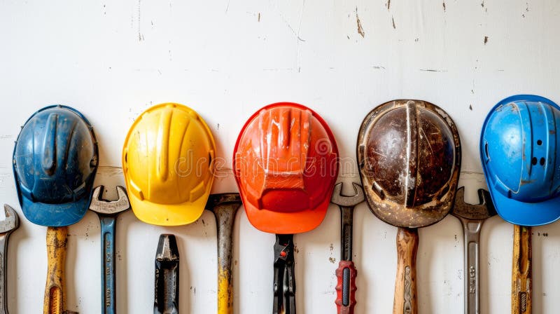 Labor Day Frame Border Background with Construction Tools and Safety ...