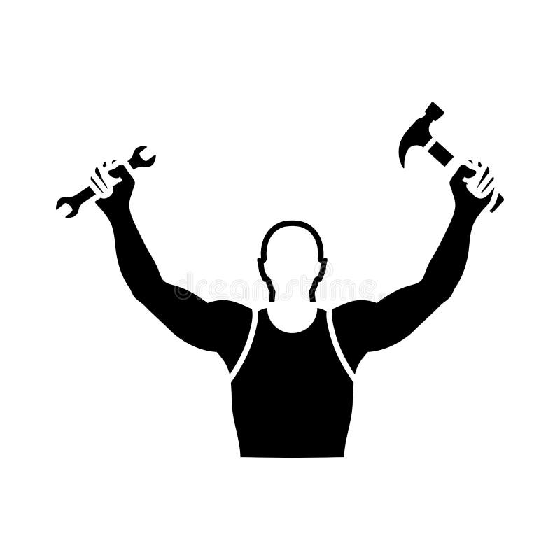 Labor Day Icon stock vector. Illustration of black, labour - 241913532