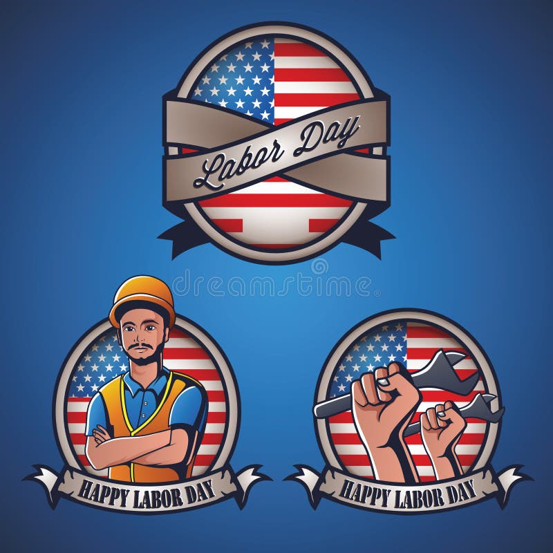 Labor Day Label. Vector Illustration Decorative Design Stock Vector ...
