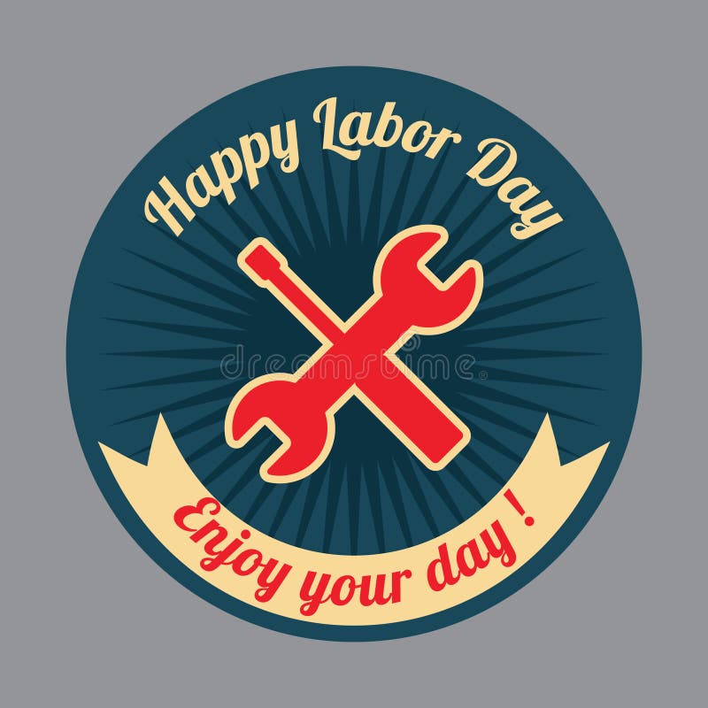 Labor Day Label. Vector Illustration Decorative Design Stock Vector ...