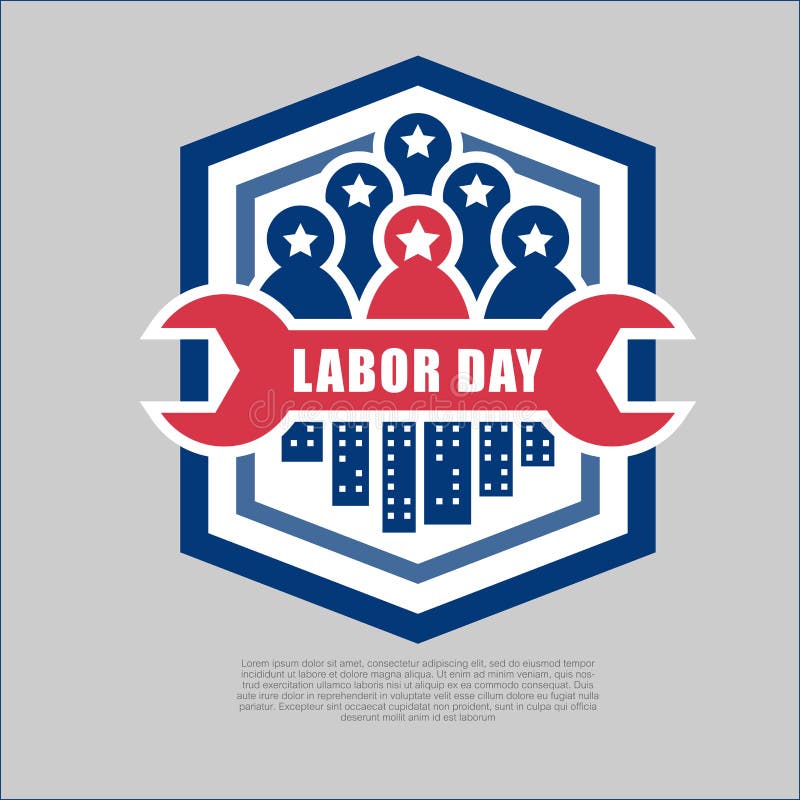 Labor Day Logo & Banner Vector Illustration Stock Vector - Illustration ...