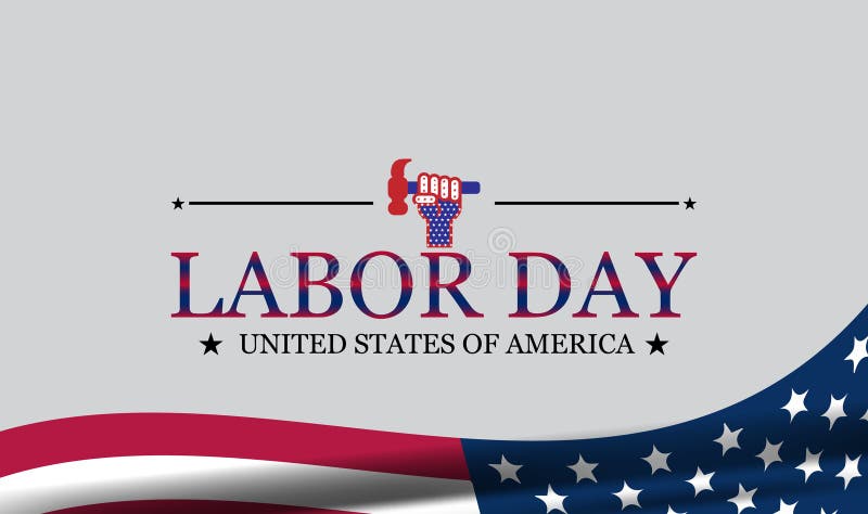 Labor Day Love Text Design for Americans Stock Illustration ...