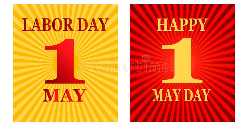 Labor Day May 1. May Day. Day of Spring and Labor Stock Illustration ...