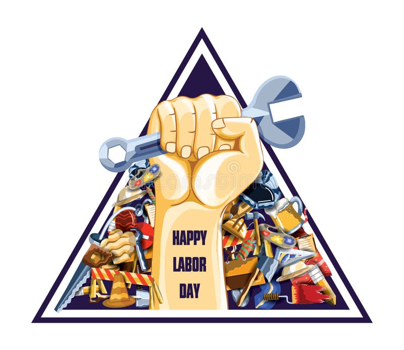 Labor Day, 1 of May Vector Poster, Banner or Flyer Template Stock ...