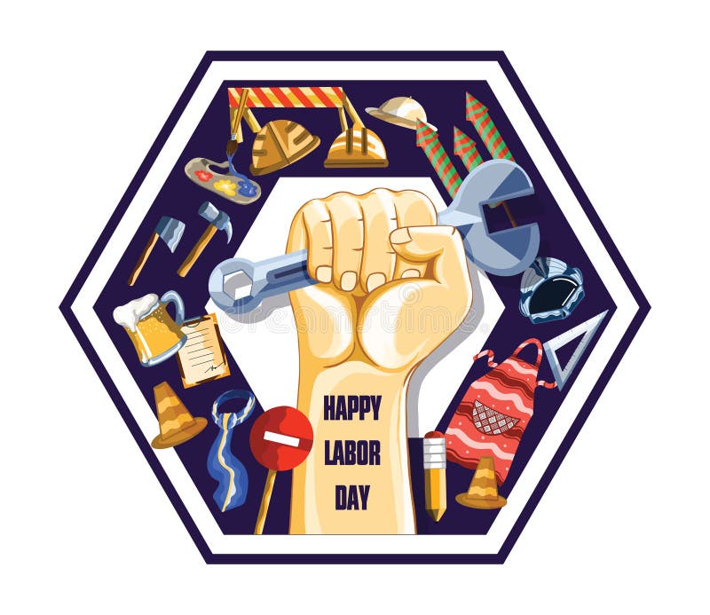 Labor Day, 1 of May Vector Poster, Banner or Flyer Template Stock ...