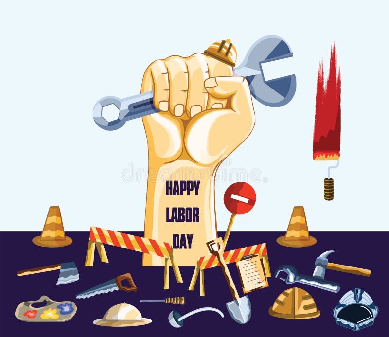 Labor Day, 1 of May Vector Poster, Banner or Flyer Template Stock ...