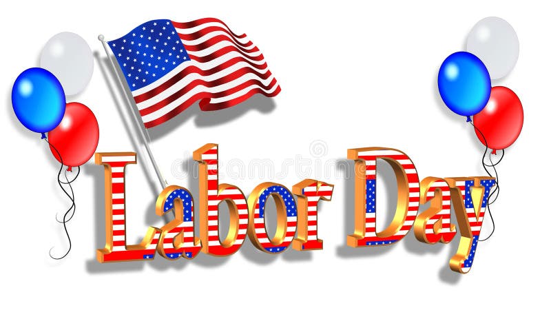 Labor Day Patriotic Border Graphic Stock Illustration - Illustration of ...