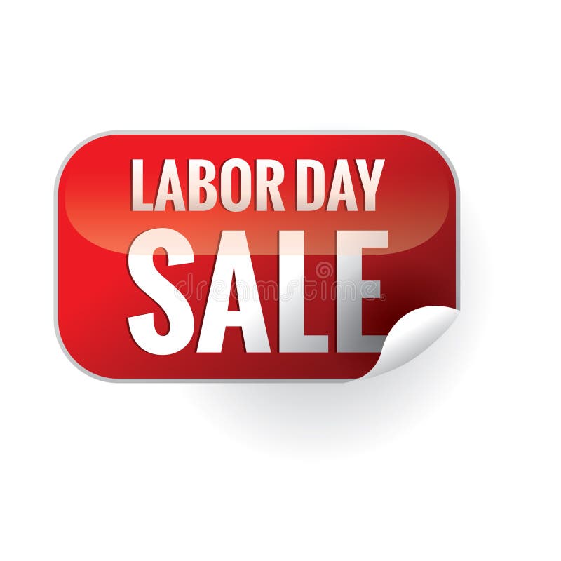 Labor Day Sale Sticker. Vector Illustration Decorative Design Stock ...