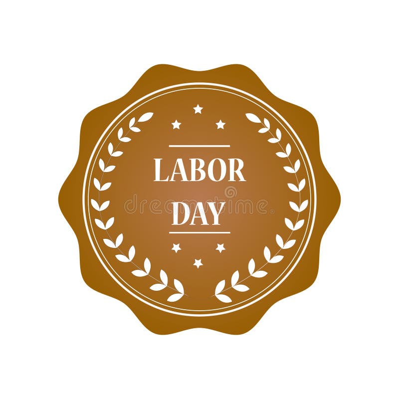 Labor Day Stamp Illustration Stock Vector - Illustration of stamp ...