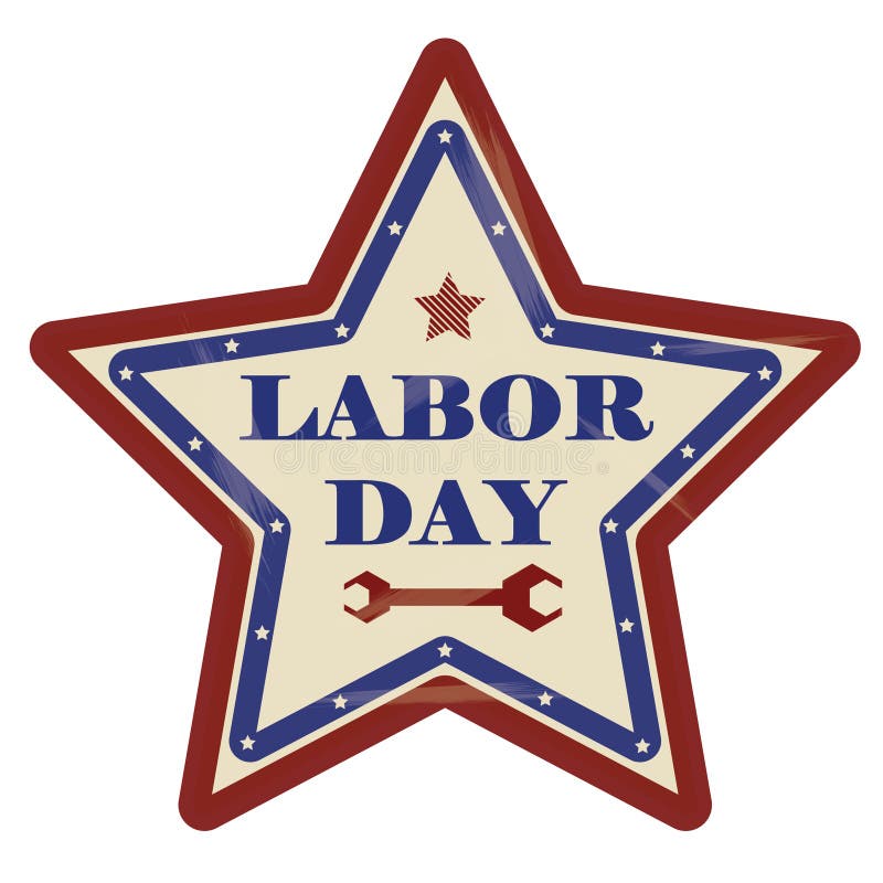 Labor Day Star Label. Vector Illustration Decorative Design Stock ...
