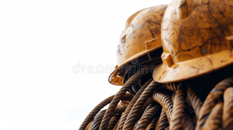Labor Day Celebration Frame Border Background with Construction Helmets ...