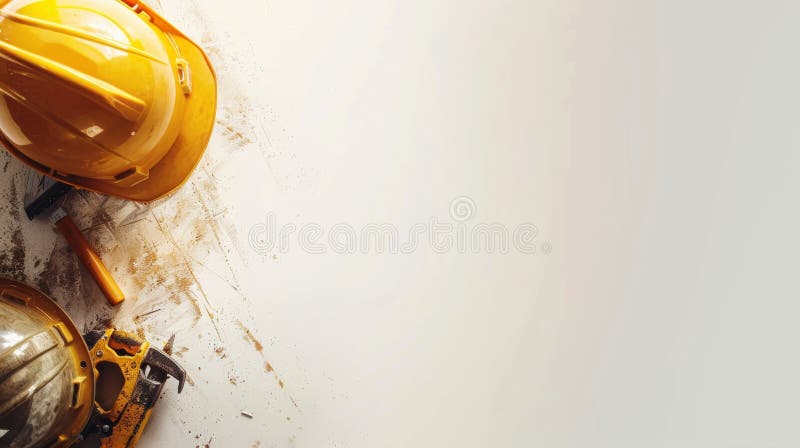 Labor Day Frame Border Background with Construction Tools and Safety ...