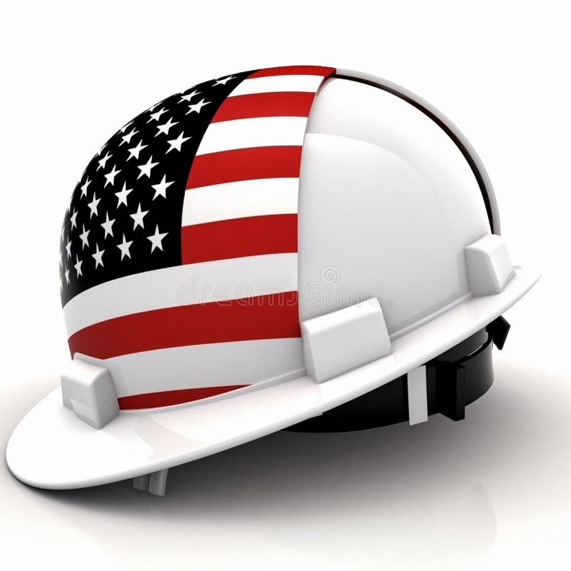 Labor Day, the Union of All Workers. Helmet Stock Illustration ...