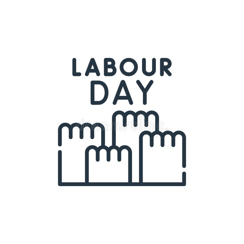 Labor Day Vector Icon Isolated on White Background. Outline, Thin Line ...