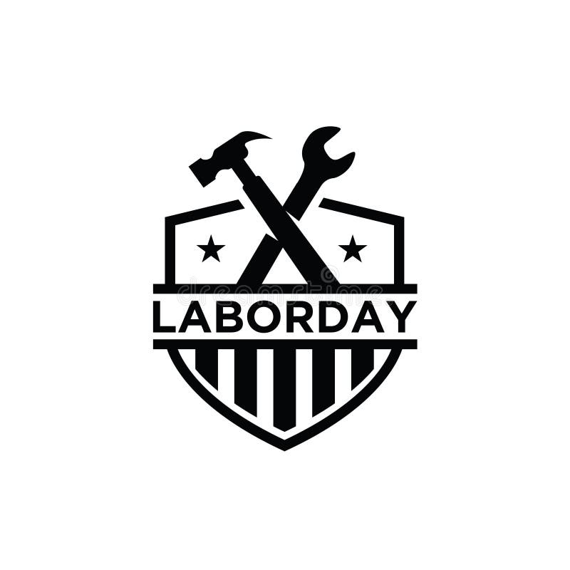 Labor Day Vector Logo Icon Design Banner Stock Vector - Illustration of ...