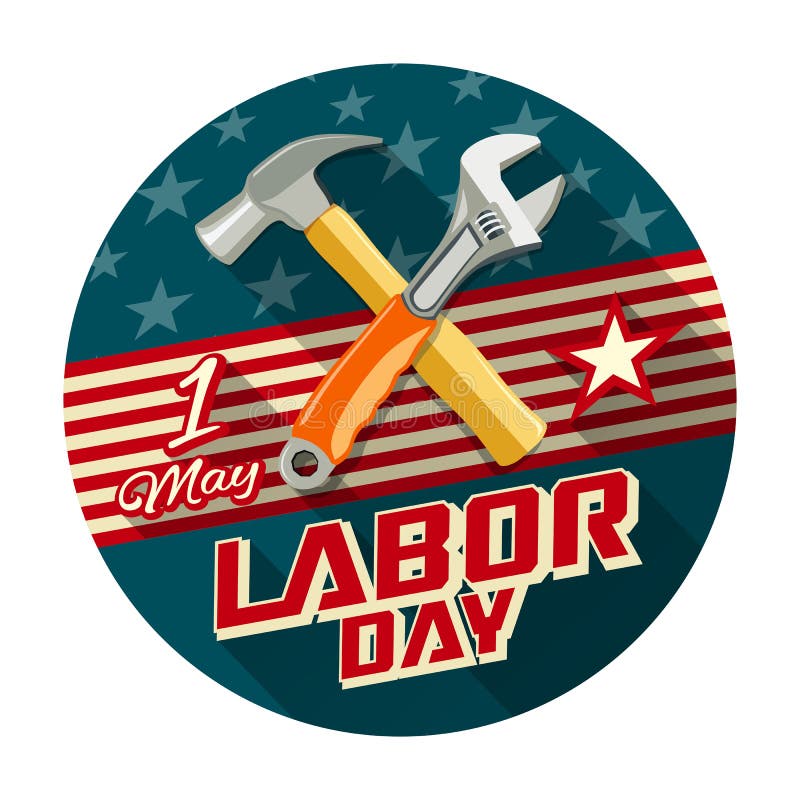 Labor Day with Work Tools Construction Stock Vector - Illustration of ...