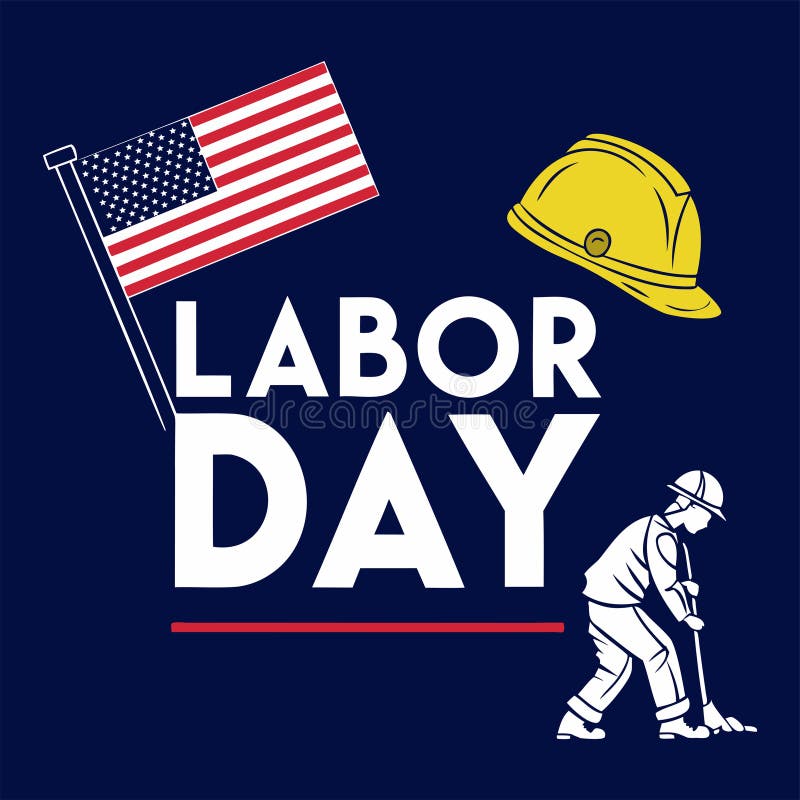 Labor Day Worker Vector Illustration Stock Vector - Illustration of ...