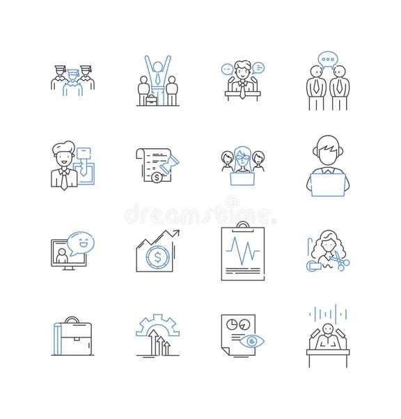 Labor Effectiveness Line Icons Collection. Efficiency, Productivity ...