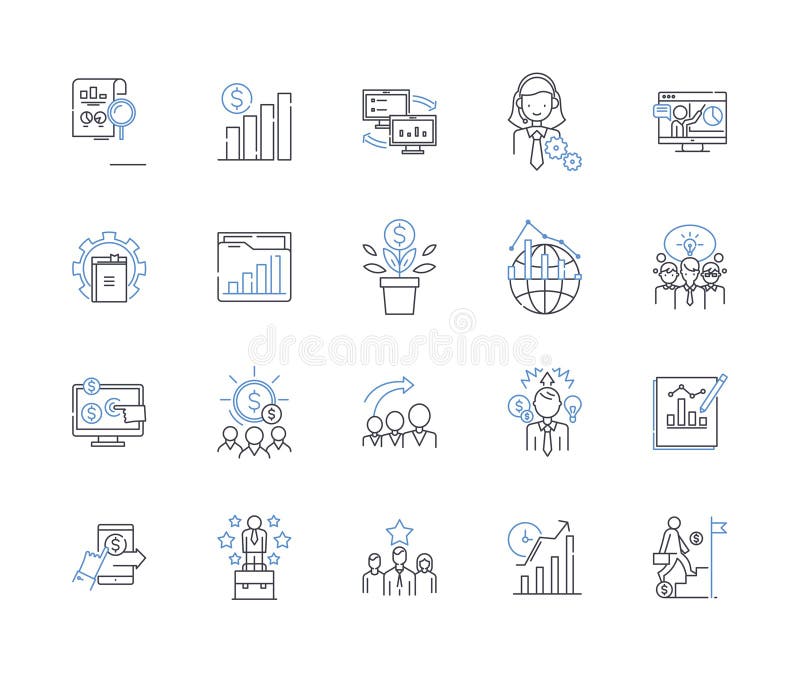 Labor Efficiency Line Icons Collection. Productivity, Effectiveness ... Labor Efficiency Line Icons Collection. Productivity, Effectiveness ...
