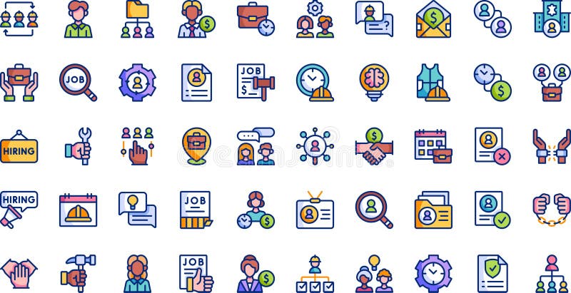 Labor and Employment Icons High-Quality Vector Icons Collection with ...