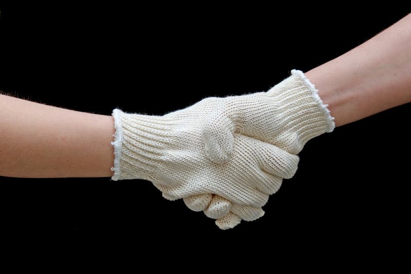 Labor handshake stock image. Image of gauntlet, leather - 1802003