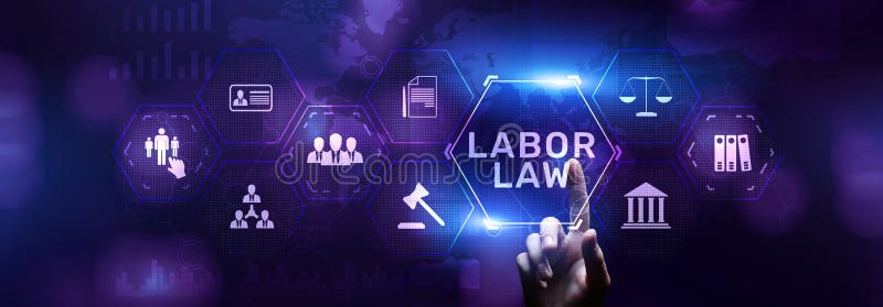 Labor Law Worker Rights Protection Concept on Digital Screen Stock ...