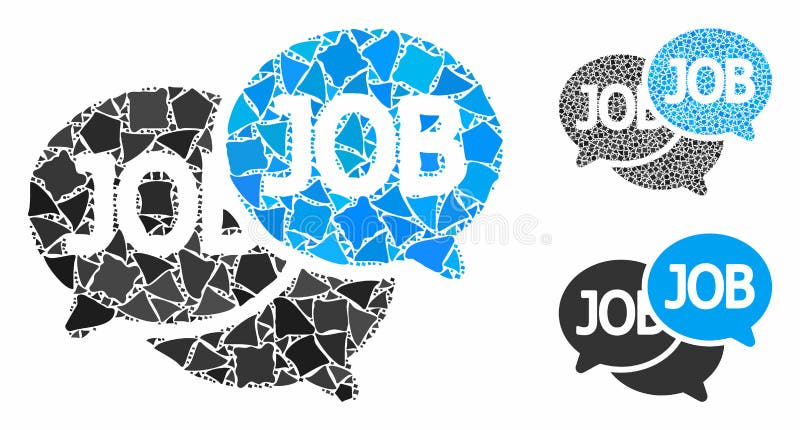 Labor Market Composition Icon of Rugged Elements Stock Illustration ...