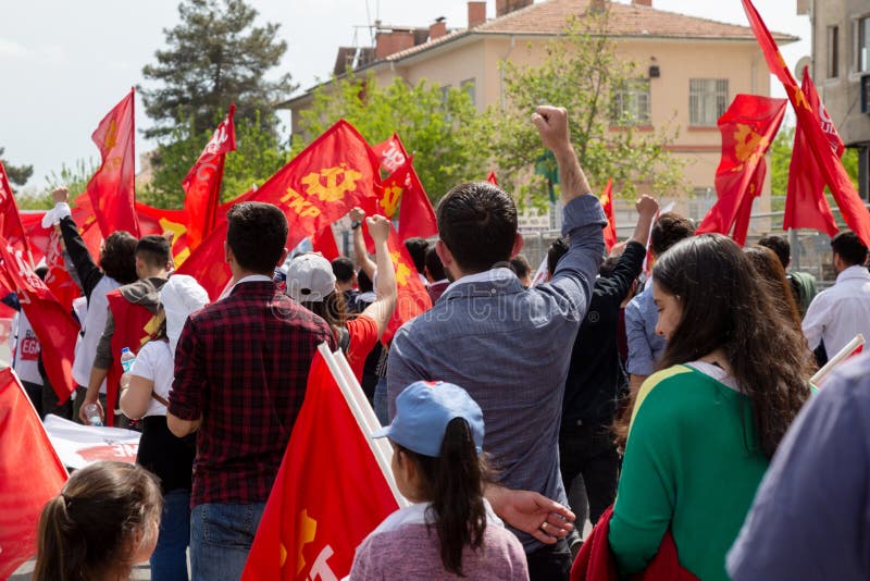 Labor`s Day Meeting from Diyarbakir, Turkey. Editorial Image - Image of ...
