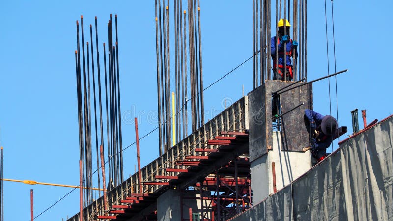 Labor Working on Construction Site. Stock Image - Image of laborer ...