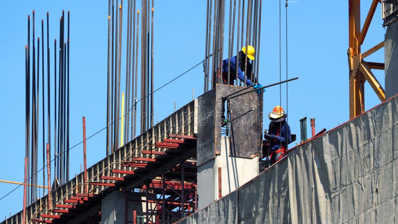 Labor Working on Construction Site. Stock Image - Image of drill, hard ...